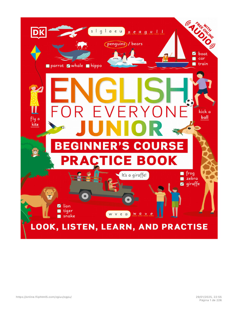 English For Everyone Junior Beginner's Practice Book Look, Listen ...