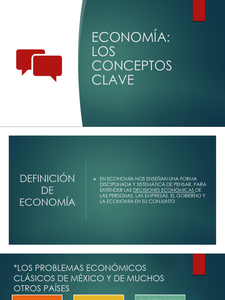 Cap 1 Economia Conceptos Clave | PDF | Mercado (economía) | Inflación