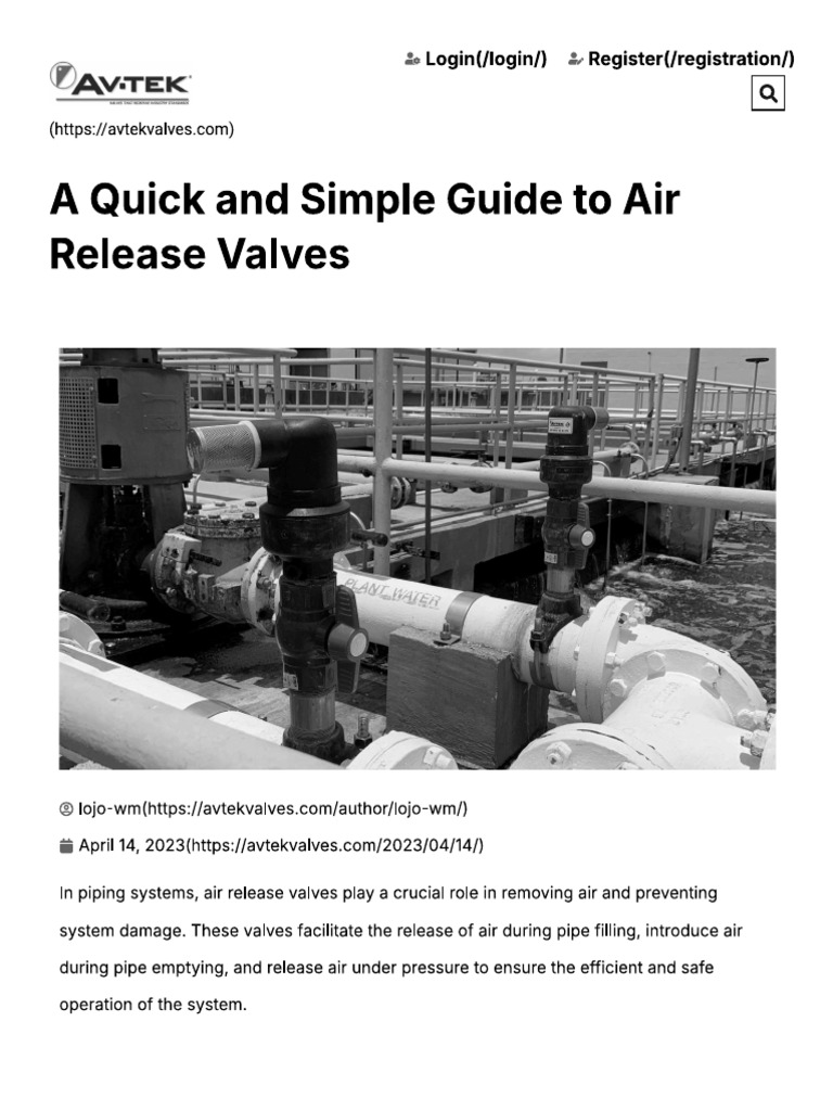 Air Release Valve Av-Tek | PDF