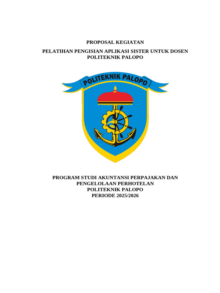 Proposal Kegiatan Pelatihan Sister | PDF