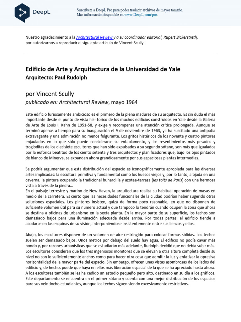 Yale+A&A+Building+by+Vincent+Scully Es | PDF | Hormigón | Escalera