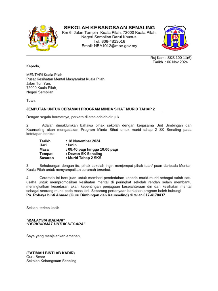 Surat Jemputan Mentari (Talk) | PDF