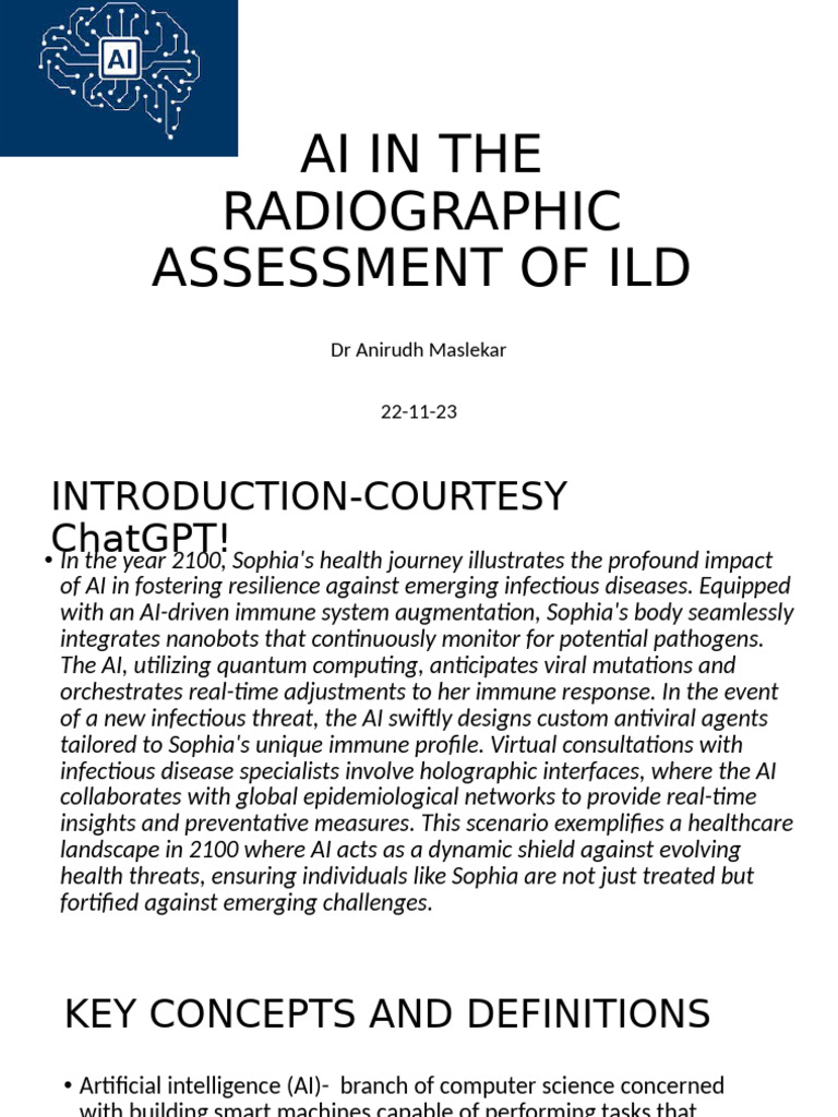 Ai in The Radiographic Assessment of Ild | PDF | Medical Imaging | Clinical Medicine
