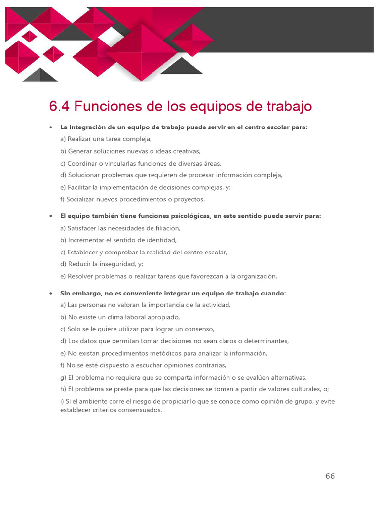 Funciones de Los Equios de Trabajo | PDF | Toma de decisiones por consenso