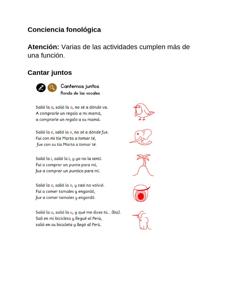 Actividades de Conciencia Fonológica en Los Libros | PDF