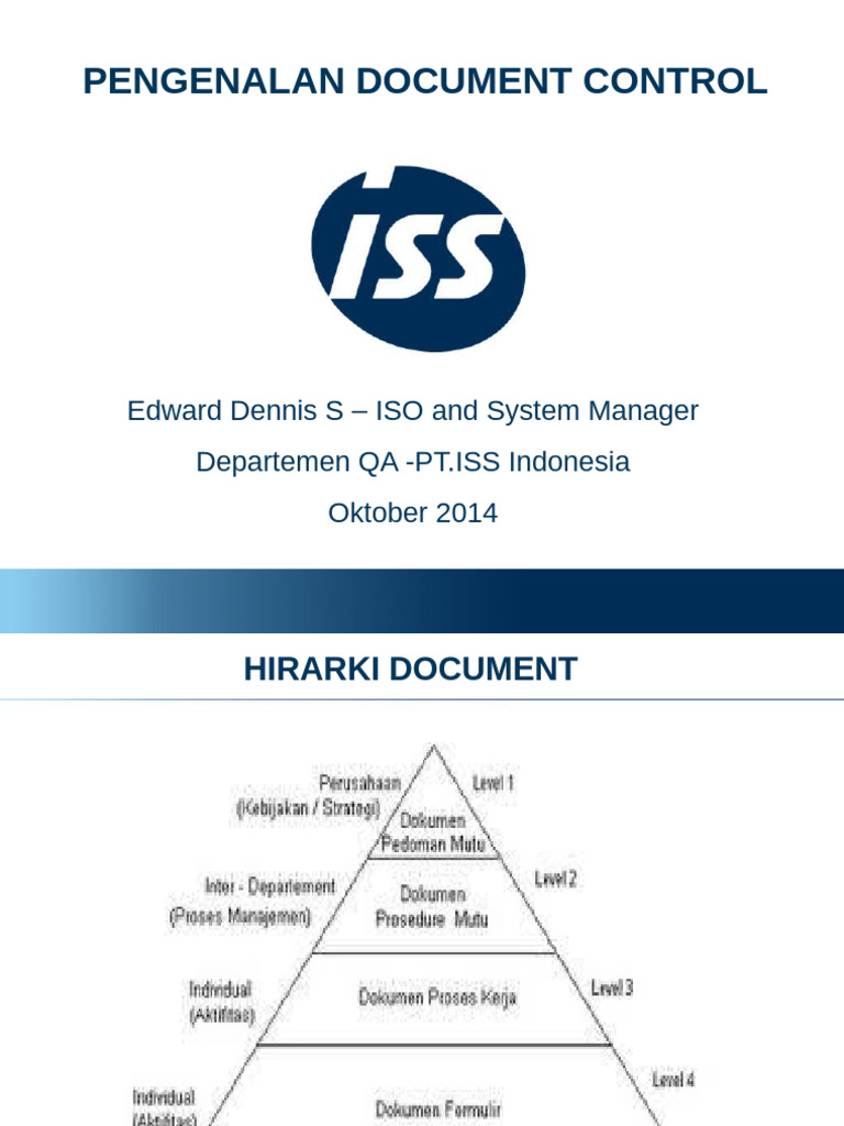 Hirarki Dokumen ISO 9001 dan Kontrolnya | PDF