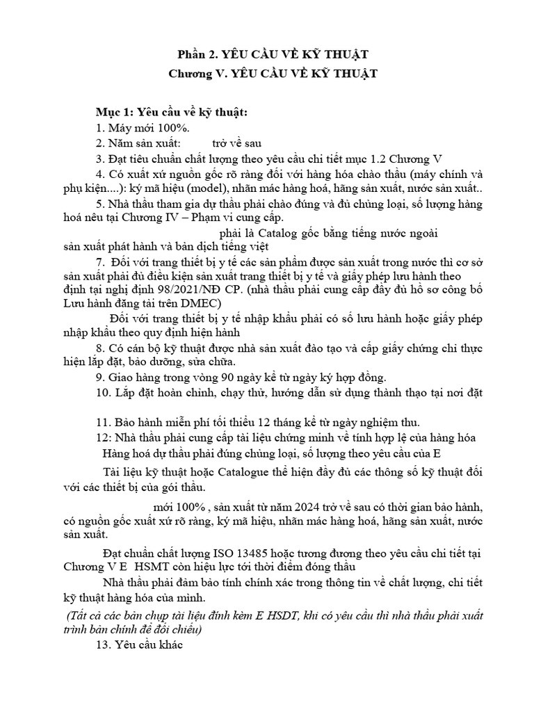 Phần 2 Chương v E-hsmt | PDF