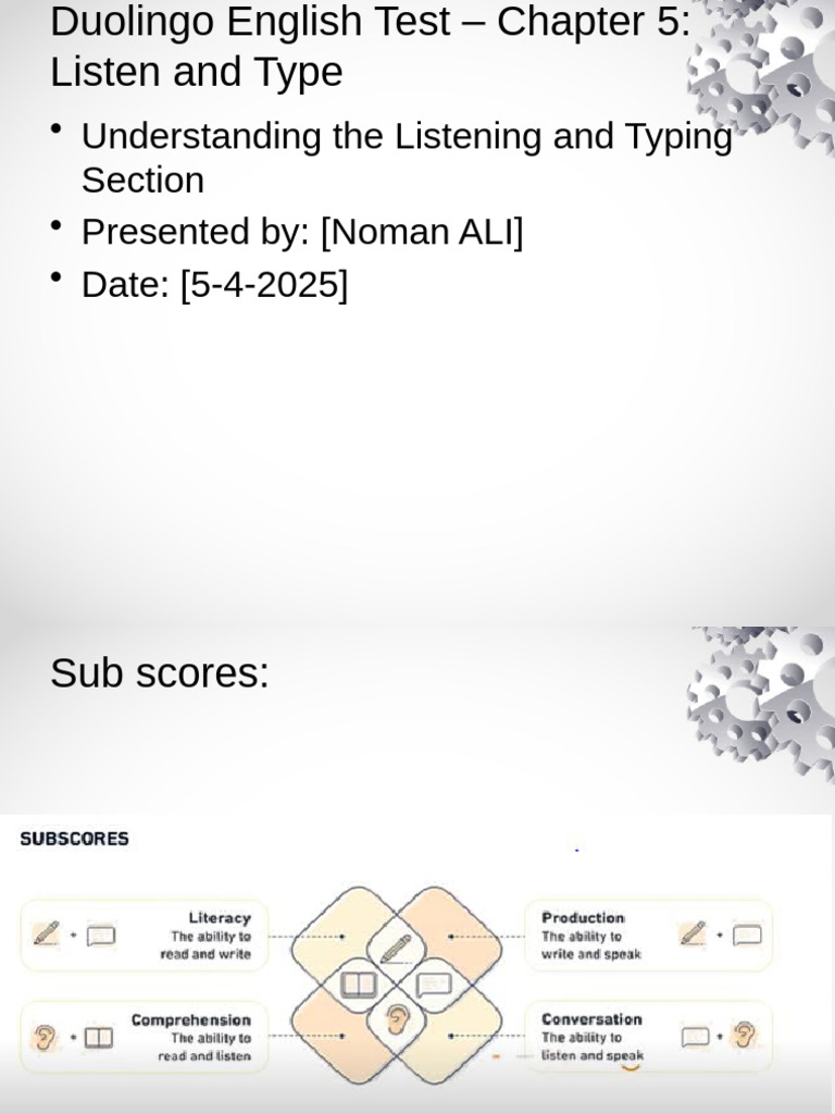Duolingo Listen and Type Presentation | PDF