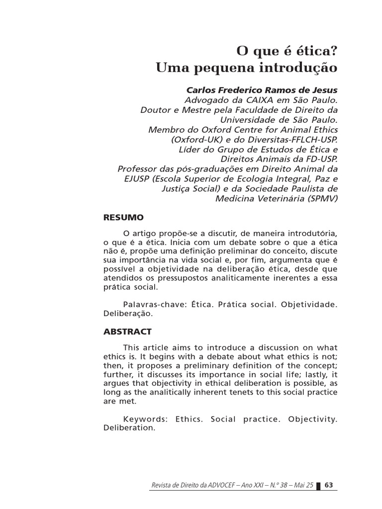 Definição e Importância da Ética | PDF | Moralidade | Science