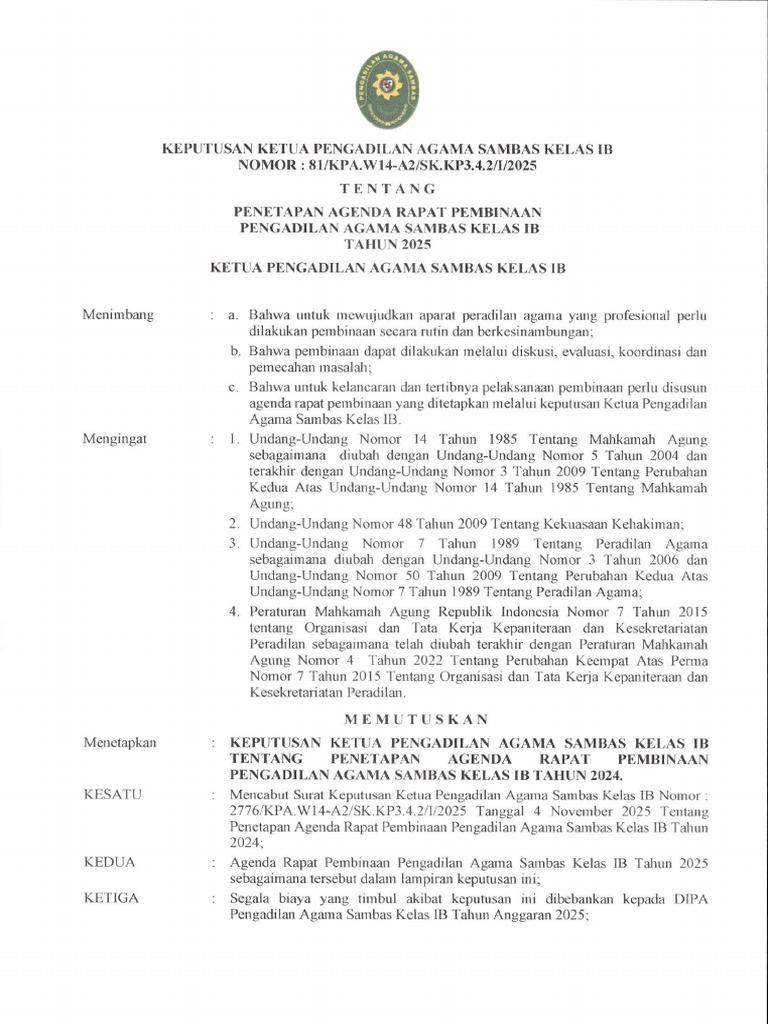 SK Agenda 2025 | PDF