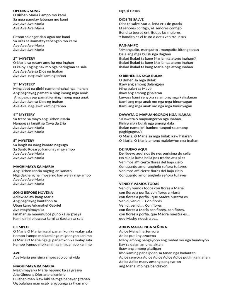 Coll -Opening Song | PDF