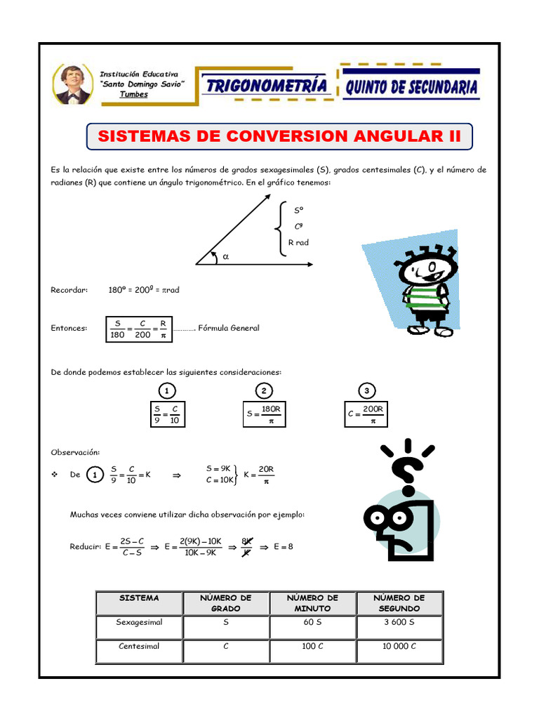 Tema 2 Sistemas de Medicion Angular II | PDF | Geometría Elemental | Rotación