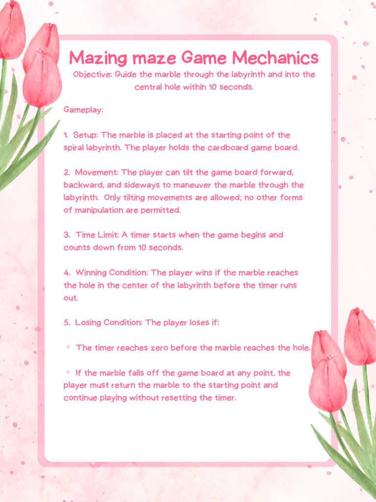 Mazing Maze Game Mechanics | PDF