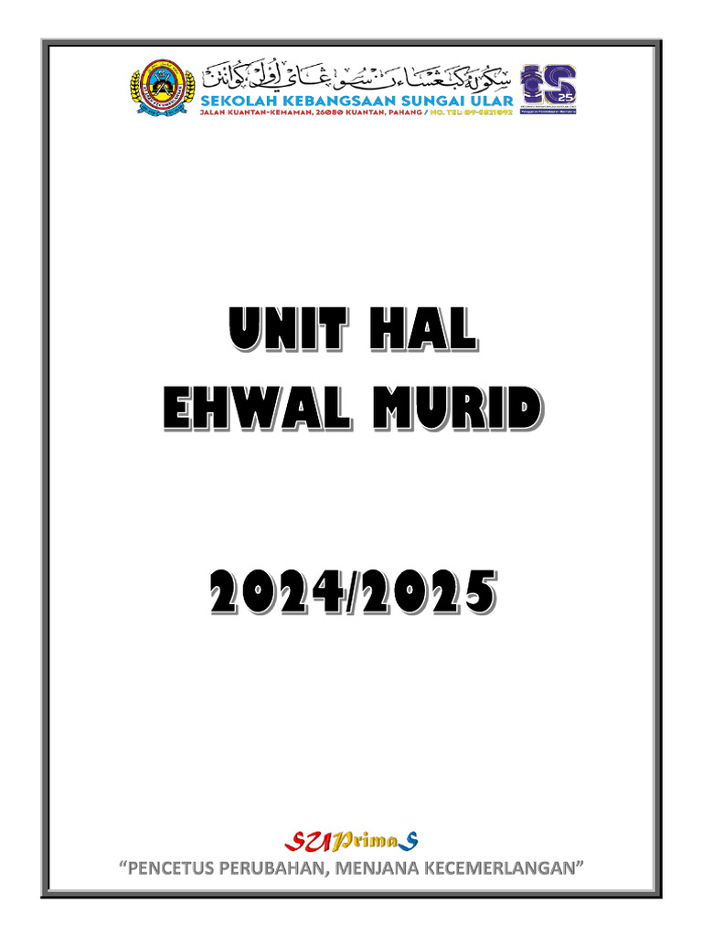 Cover Unit Hal Ehwal Murid 2024 | PDF
