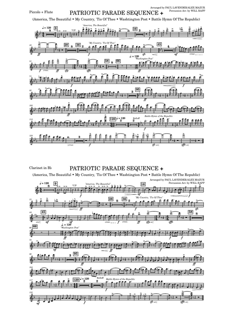 PATRIOTIC PARADE SEQUENCE+ Small | PDF | Musical Compositions