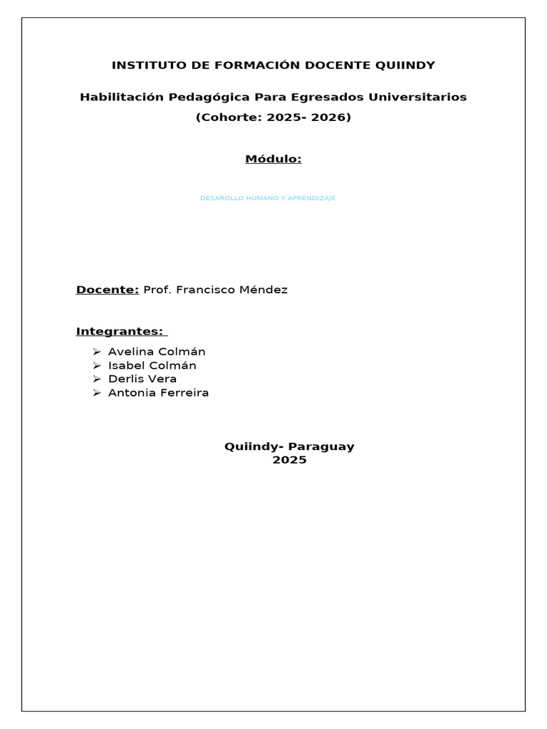 TP Desarrollo Humano y Aprendizaje (1) - 1 | PDF | Aprendizaje | Cerebro