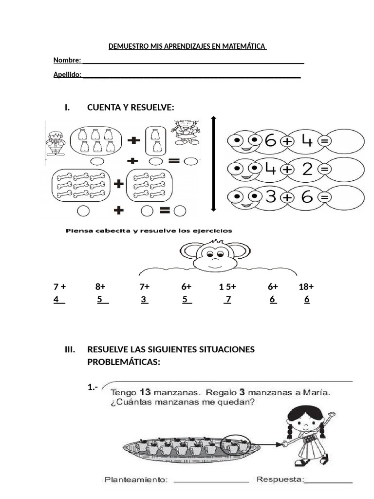 DEMUESTRO MIS APRENDIZAJES EN MATEMÁTICA | PDF