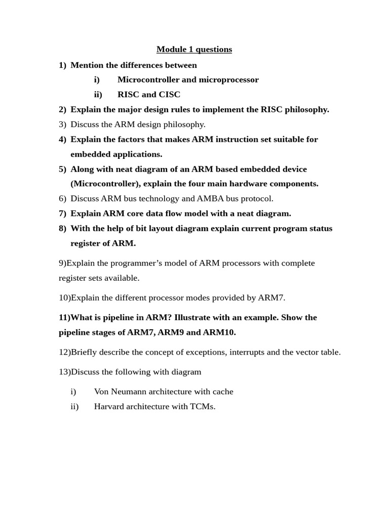 MC Module Wise Questions | PDF | Central Processing Unit | Digital ...