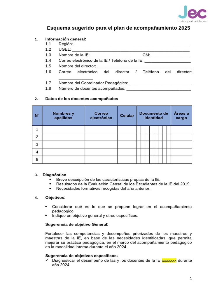 Plan de Acompa Amiento Pedag Gico CP Sugerido | PDF | Maestros | Enseñando