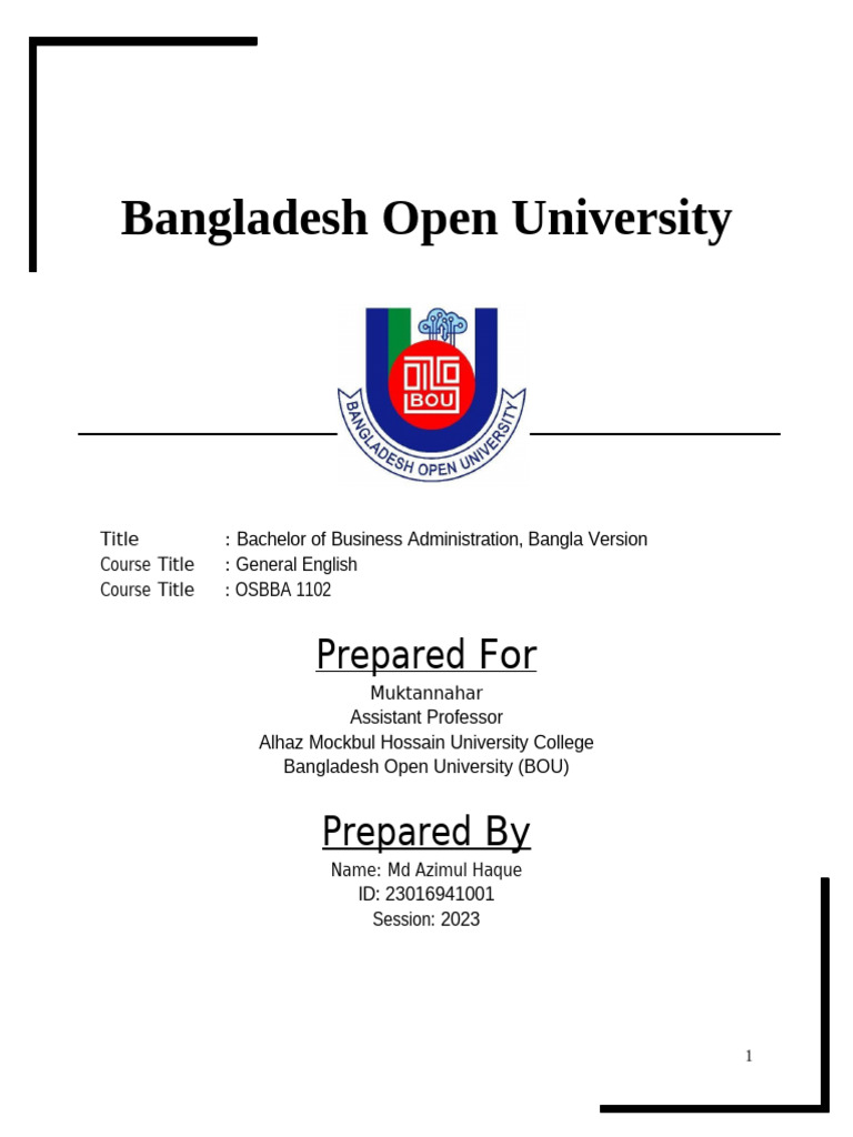 Assignment Cover Page | PDF