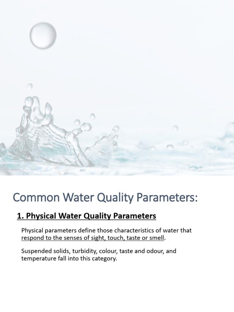 Chapter 2 - Water Quality Parameters | PDF | Ph | Water