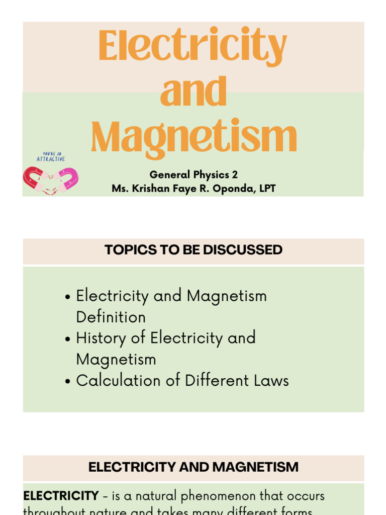 12genphysics Lesson Elemag | PDF | Electromagnetic Induction | Electricity