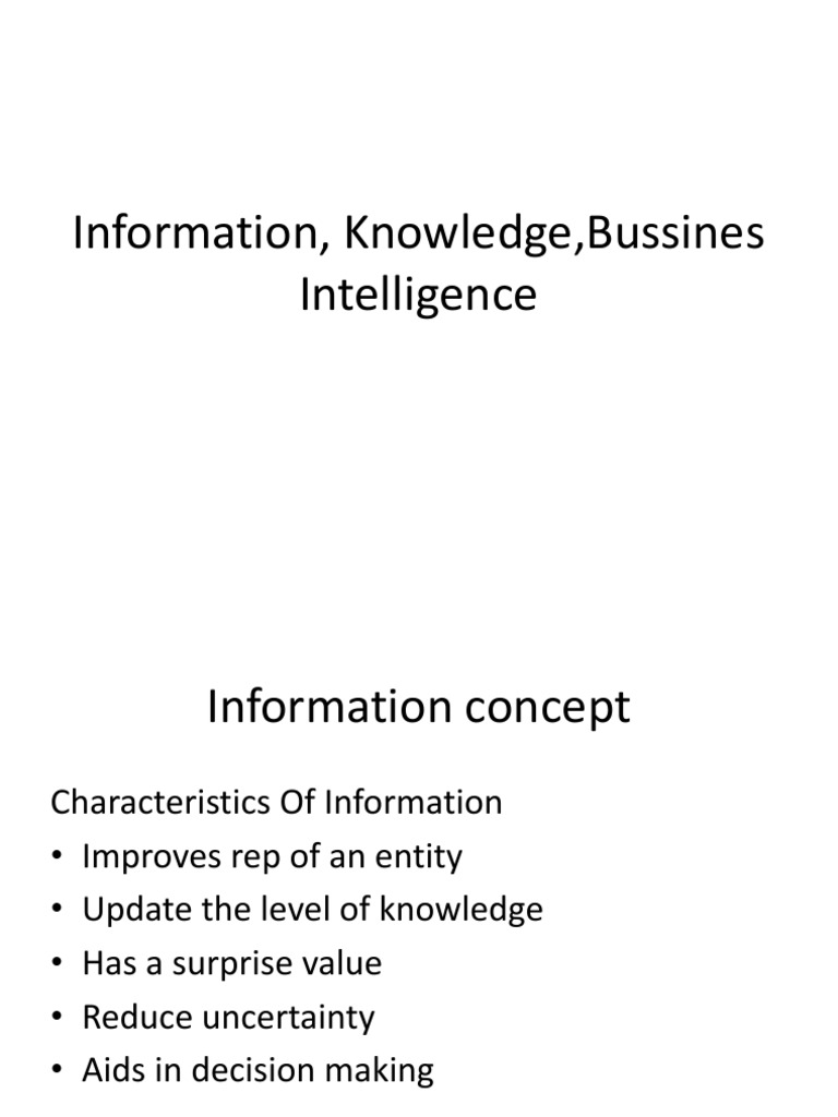 Mis Lecture 8 Information | PDF | Information | Decision Making