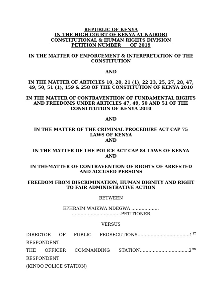 Supporting Affidavit Wachira | PDF | Government | Crimes