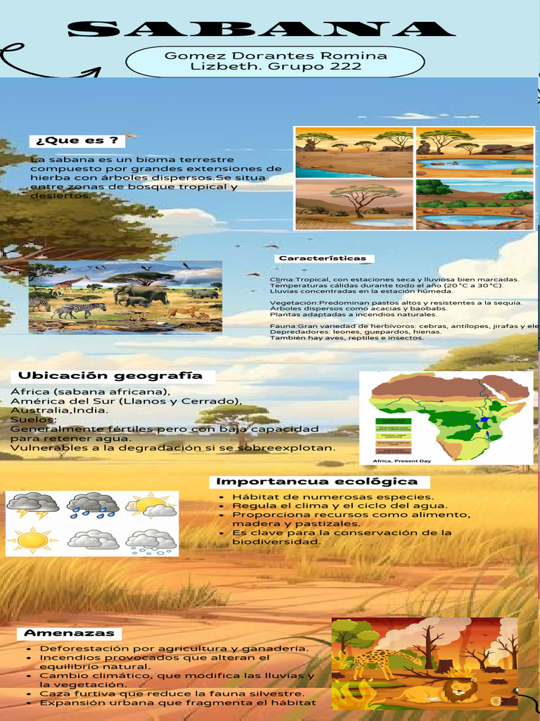 Características y ubicación de la sabana | PDF