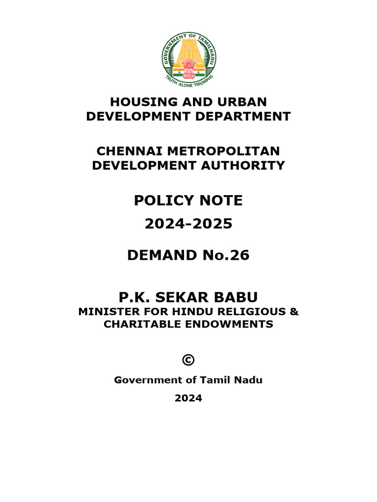 Chennai Metropolitan Area Expansion Plan | PDF | Urban Planning