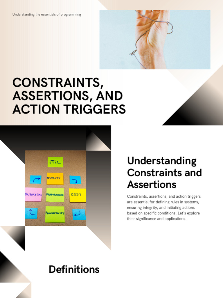 Presentation - Constraints, Assertions, and Action Triggers - 20250520 - 105052 - 0000 | PDF ...