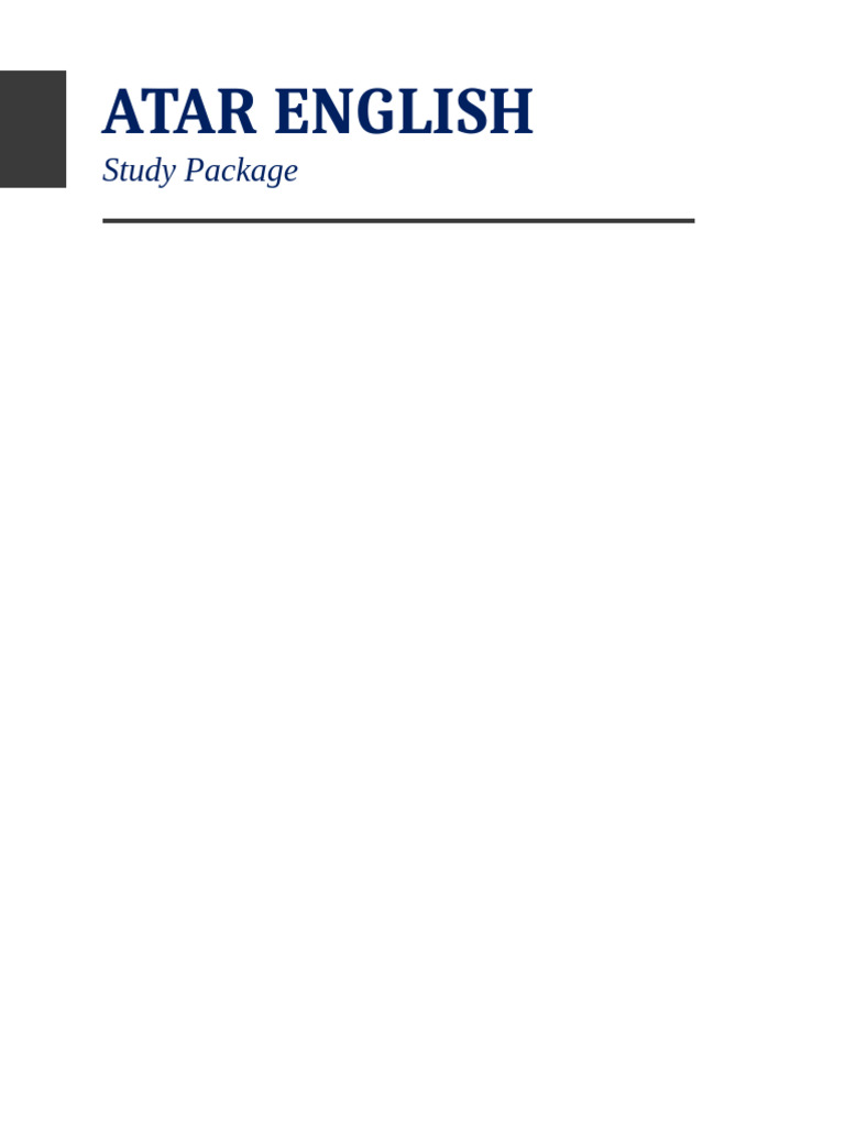 12 ATAR Study Booklet (1) - 2 | PDF | Reading Comprehension | Rain