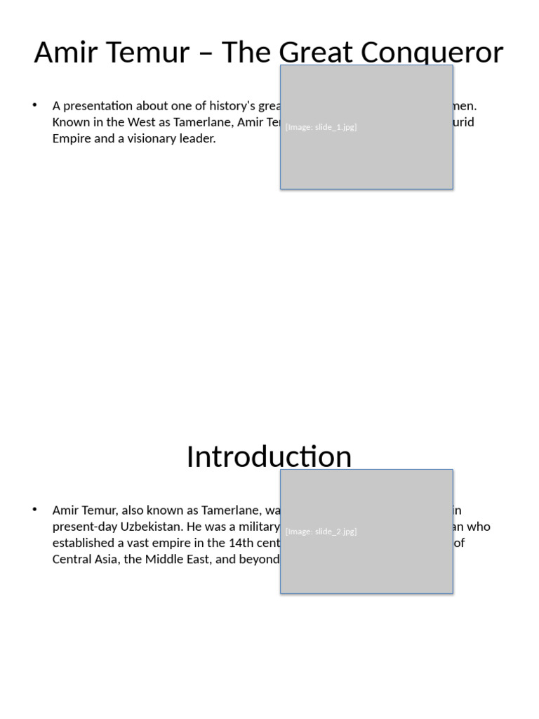 Amir Temur: Legacy of a National Hero | PDF