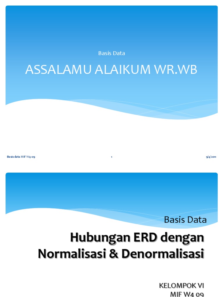 Hub - Erd Normalisasi Denormalisasi | PDF