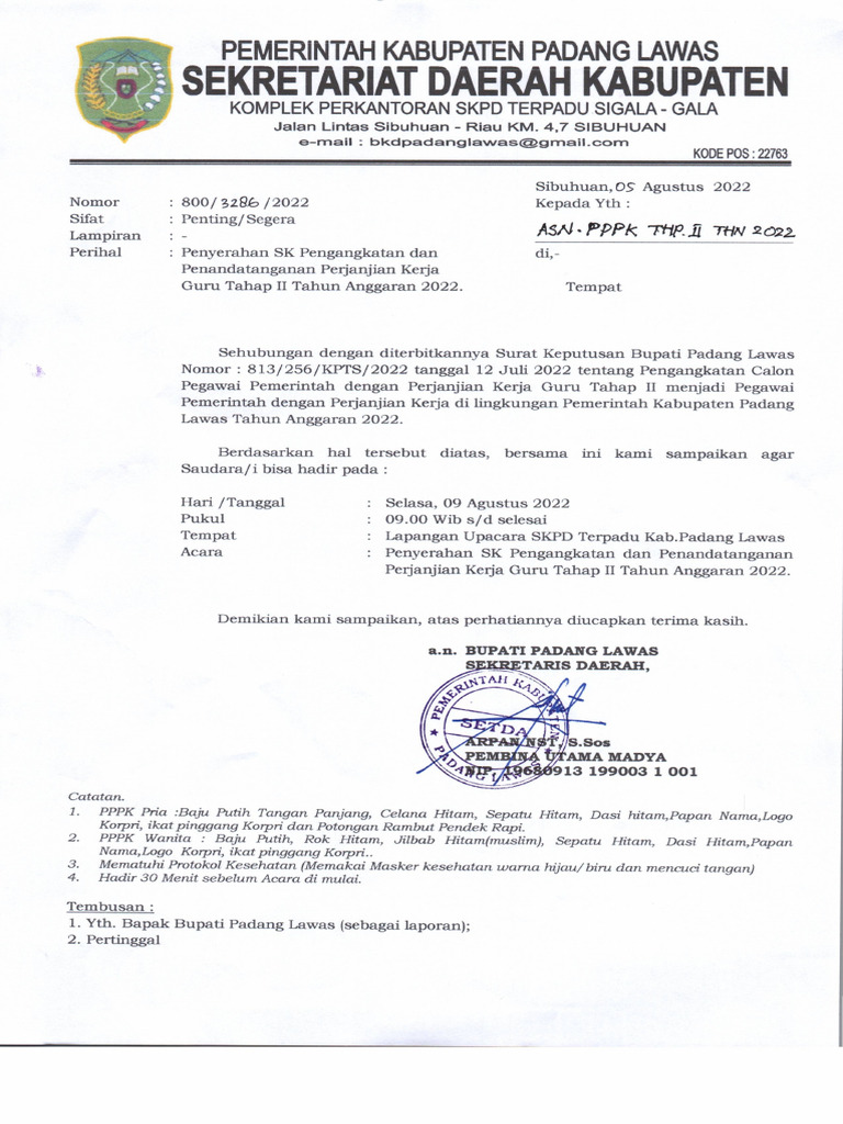 Undagan Penyerahan SK | PDF