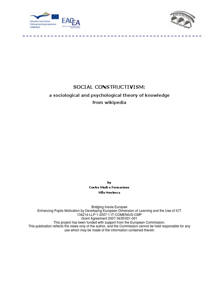 Social Constructivism | PDF | Constructivism (Philosophy Of Education) | Social Constructionism