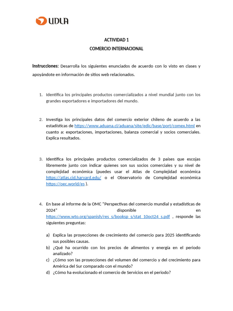 Análisis del Comercio Internacional 2024 | PDF | El comercio ...