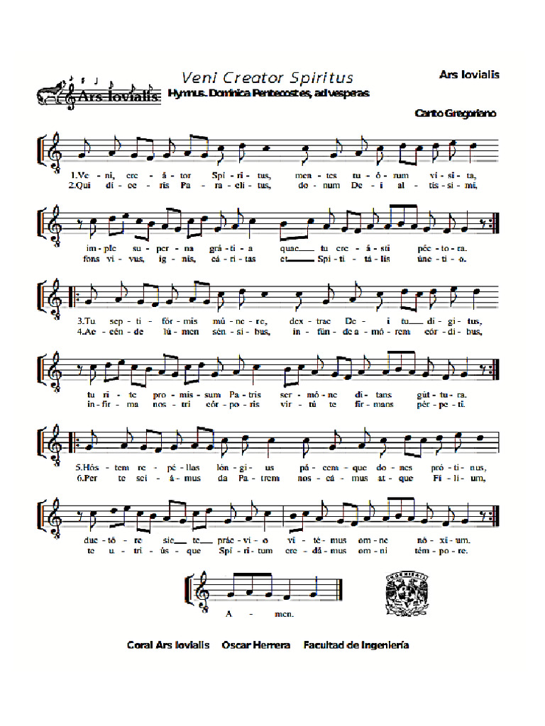 Veni Creator Spiritus - | PDF
