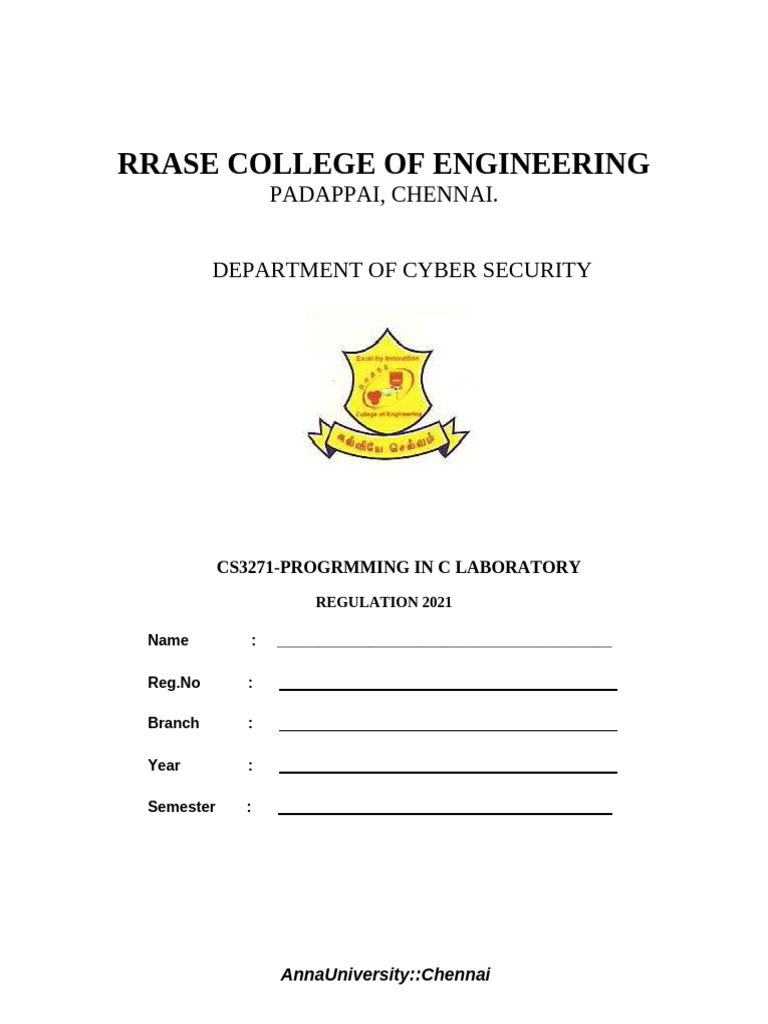 Programming in C Lab Manual | PDF | Computer Libraries | Computer Programming