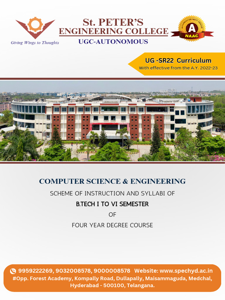 SR22 Cse Syllabus | PDF | Pointer (Computer Programming) | Computer Program