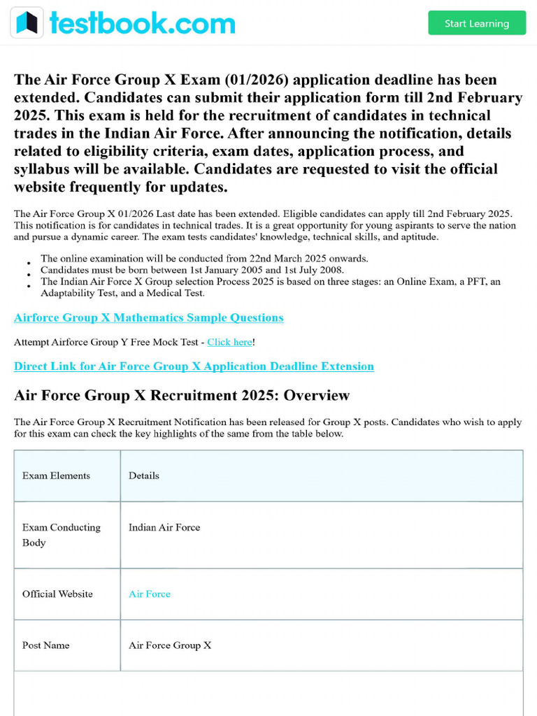 Air Force Group X Exam | PDF