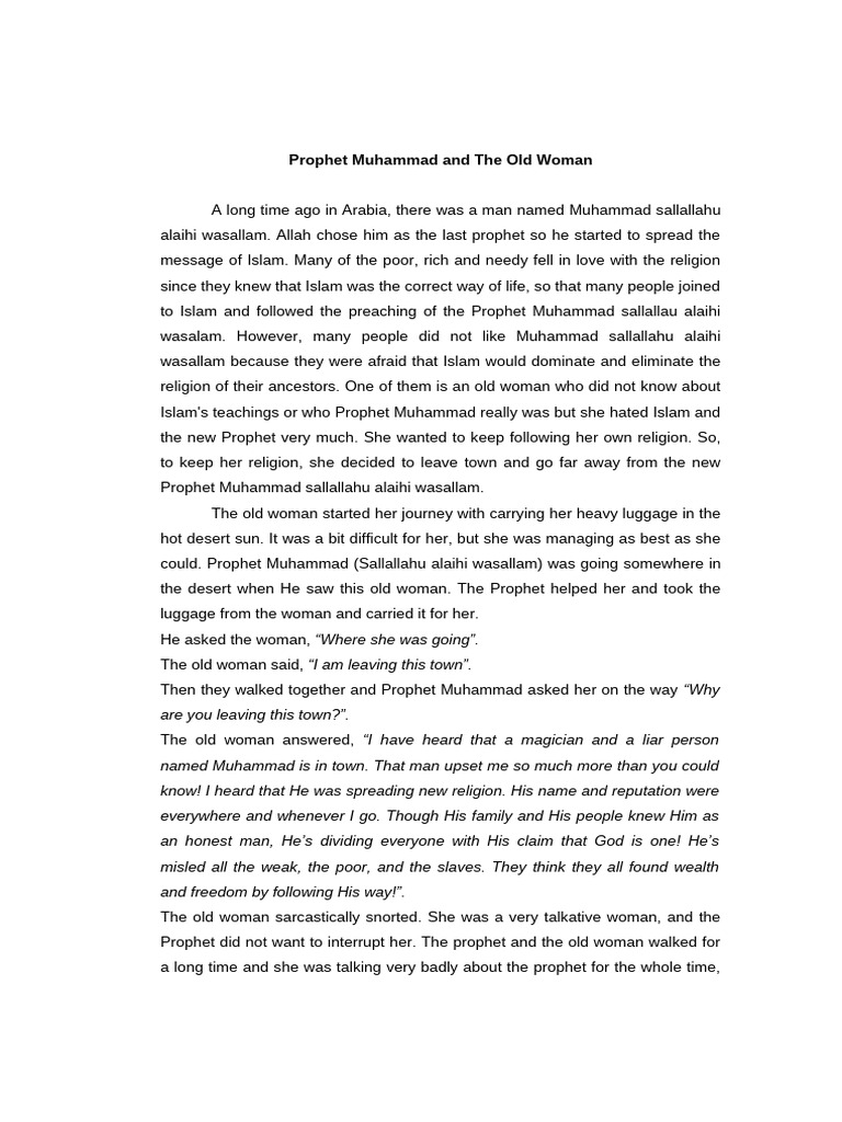 Prophet Muhammad and The Woman Who Hated Him - Story Telling | PDF ...