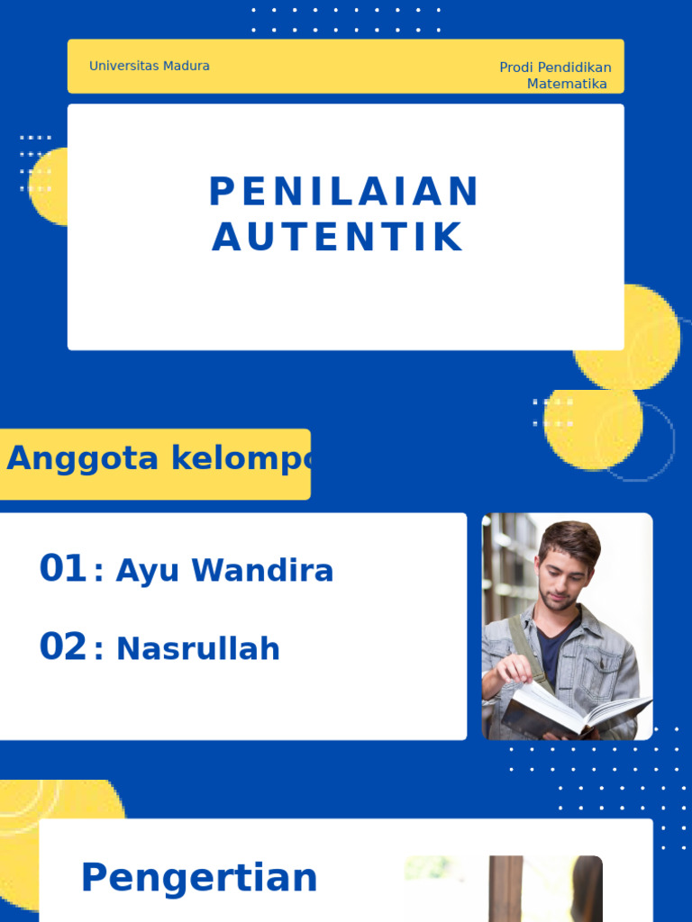 Panduan Penilaian Autentik Pendidikan | PDF