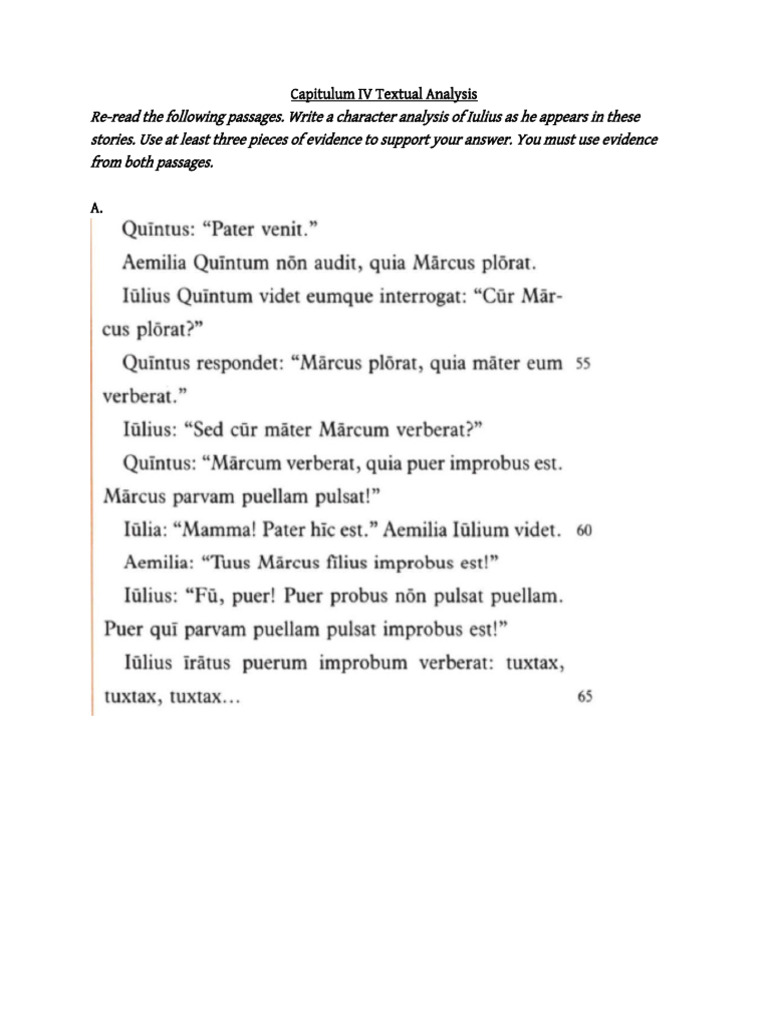 Capitulum IV Textual Analysis | PDF