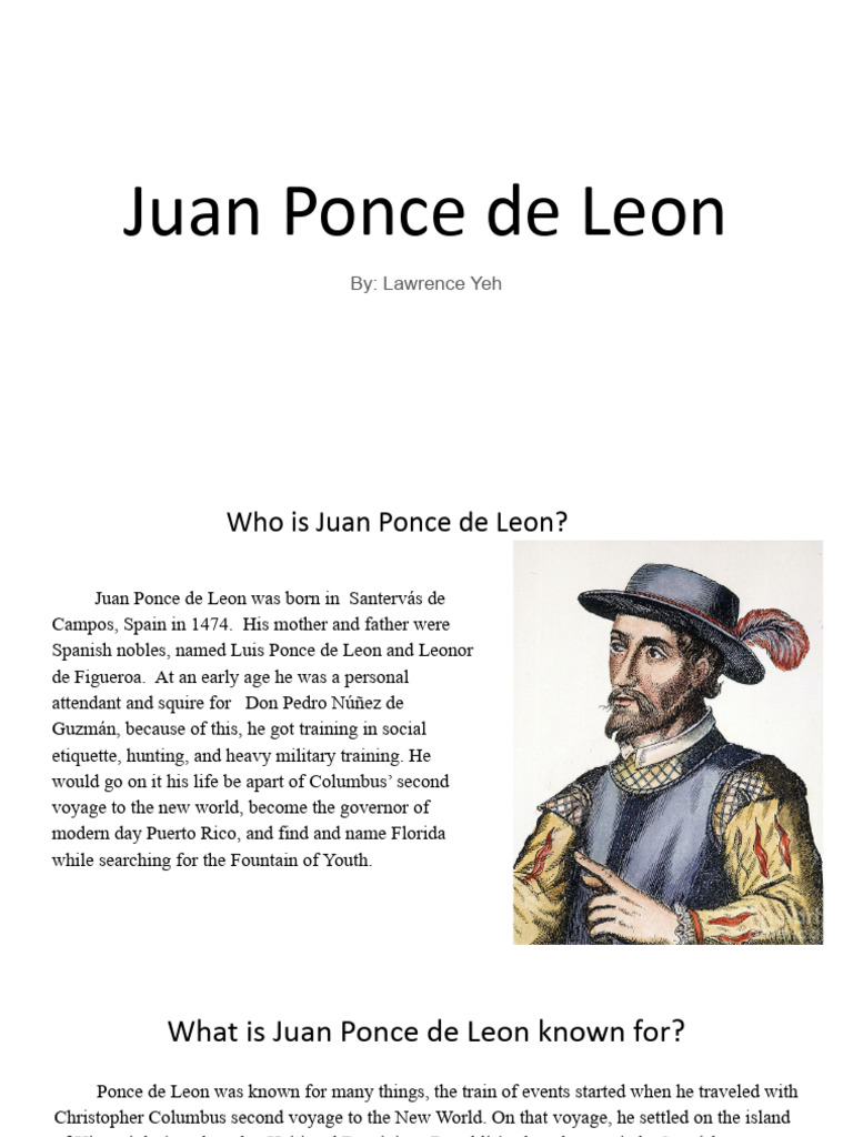 Juan Ponce de Leon | PDF | Spanish Colonization Of The Americas ...