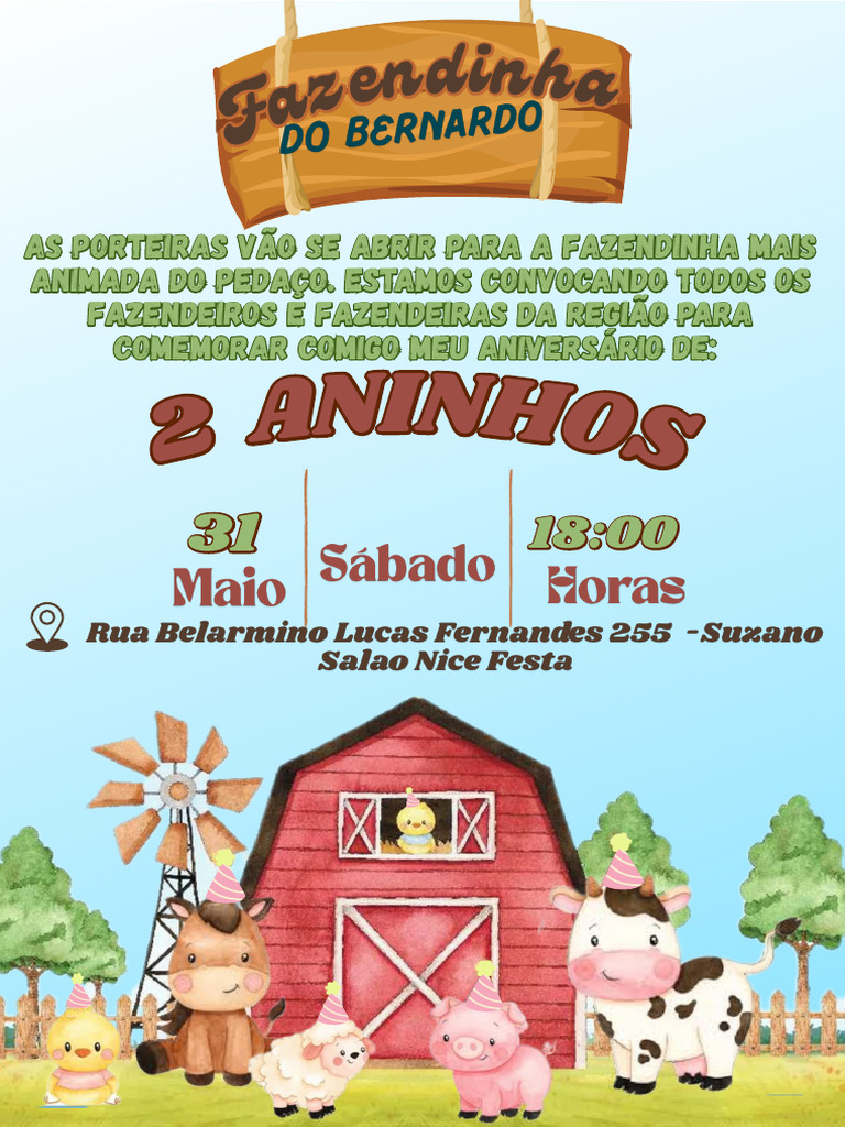 Convite Bernardo PDF | PDF