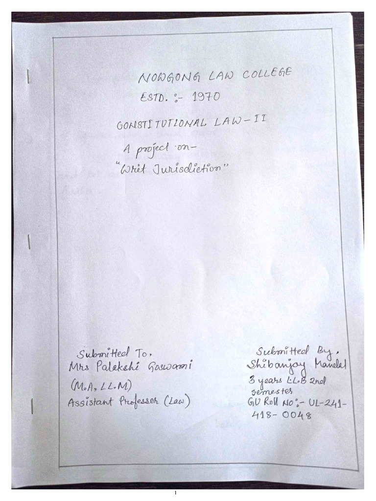 Constitutional 2 Assignment | PDF