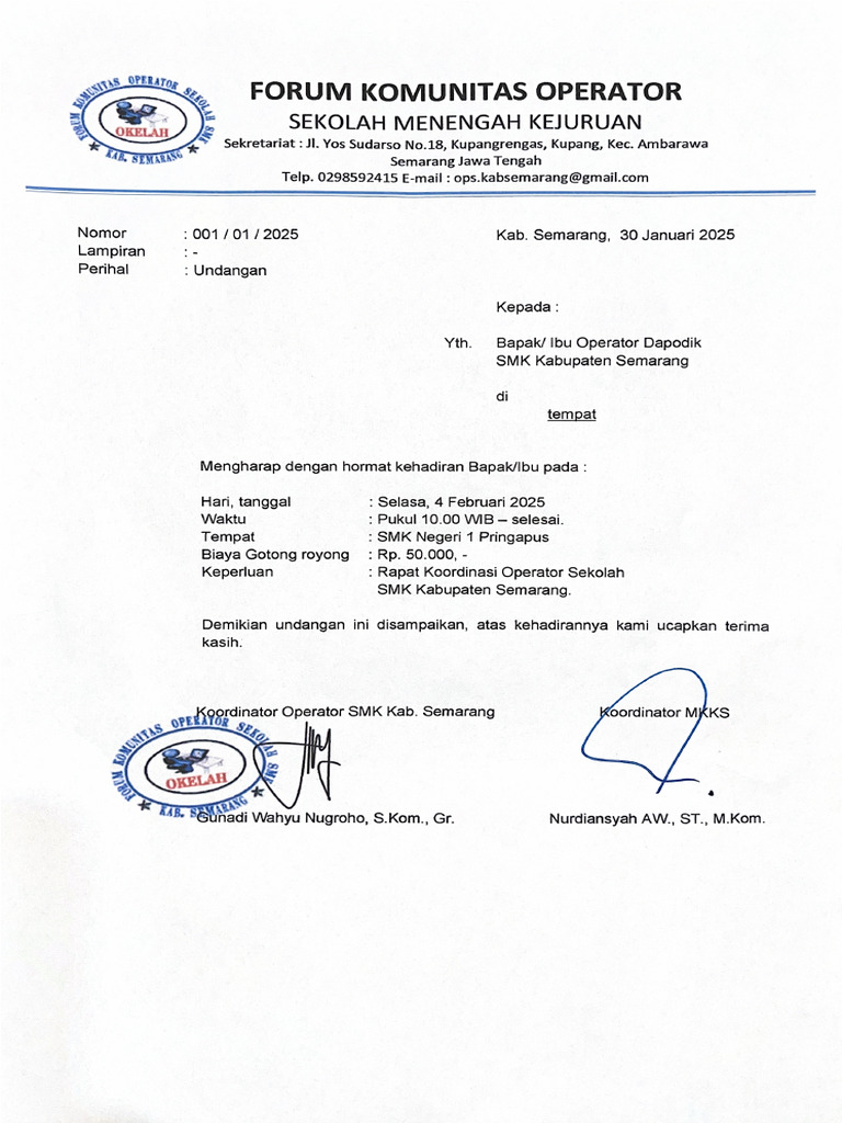 Undangan Rakor 422025 | PDF