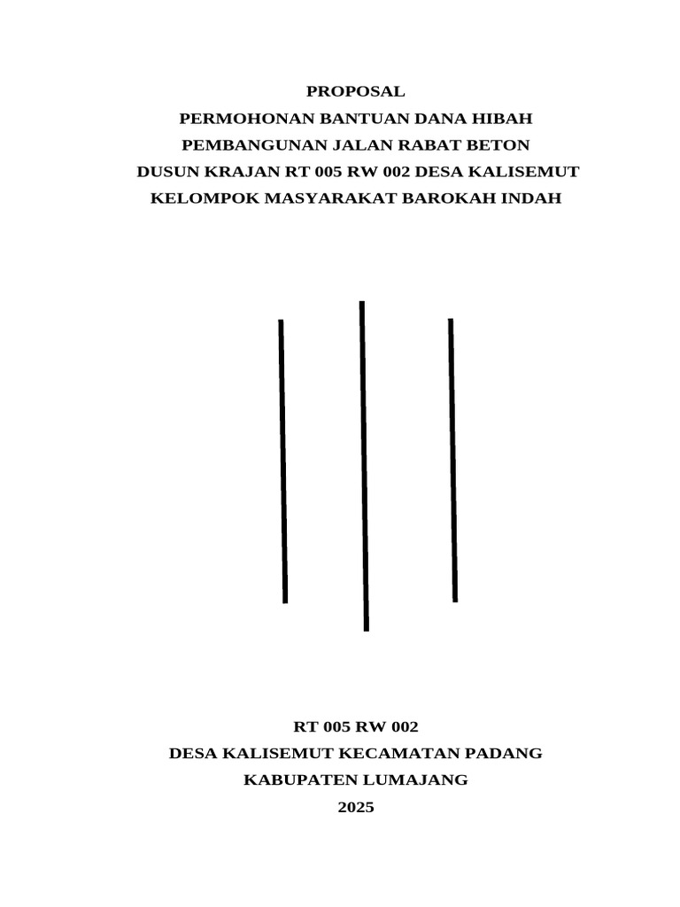 Format Proposal Rabat RT 002 RW 005 | PDF