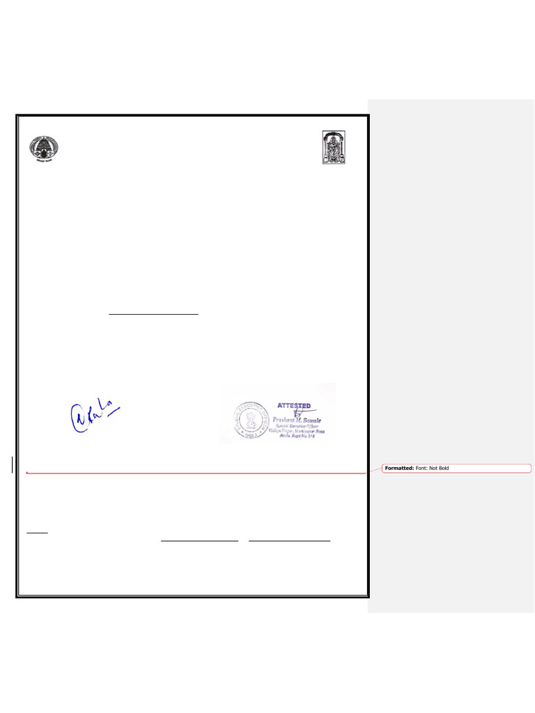 Self - Declaration TTD Naveen Rajeja | PDF